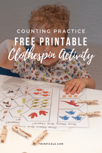 Printable Clothespin Activity: Preschooler Counting Practice – TwinPickle